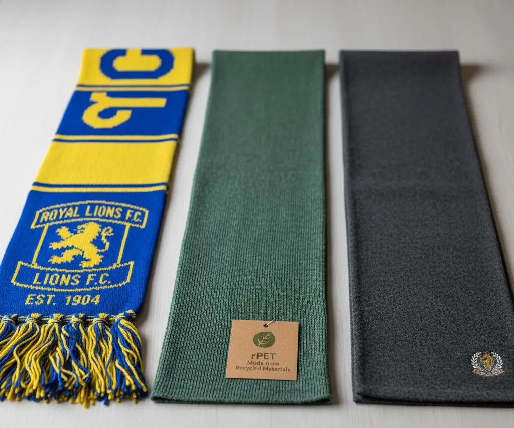 Guide to Custom Scarf Materials: Acrylic vs. Wool vs. rPET | Ruixing