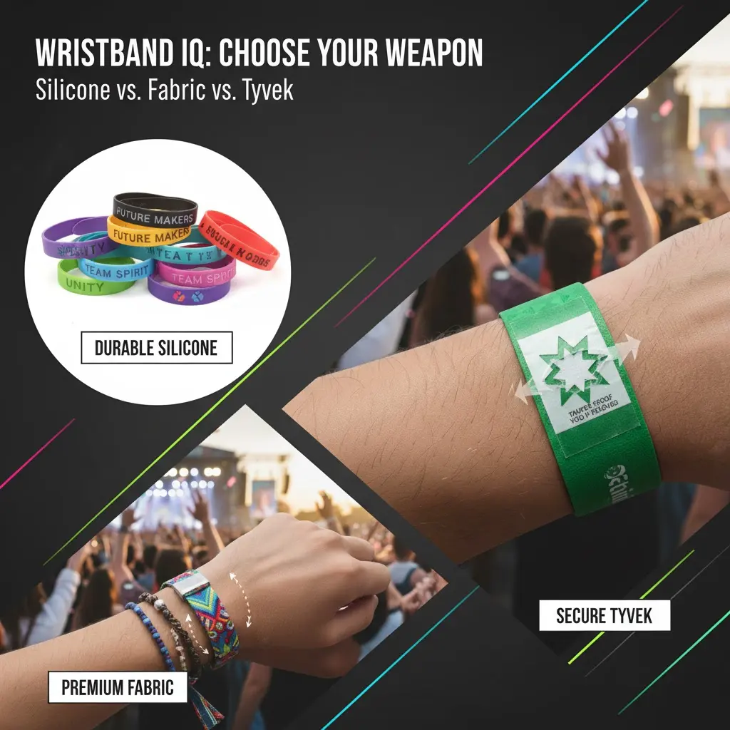 Wristband Material Guide: Silicone vs. Fabric vs. Tyvek® | Ruixing